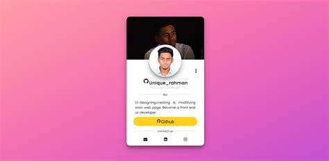 Github Mini Kaleelprofile Card Profile Card