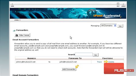 Create An Email Forwarder In Cpanel Web24