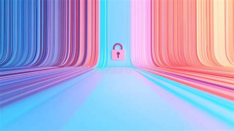 Futuristic Cybersecurity Abstract Data Protection Background Stock Illustration Illustration