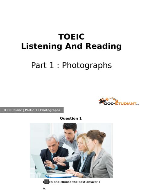 Toeic Pdf Standardized Tests Qualifications