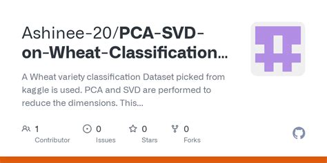 github ashinee 20 pca svd on wheat classification dataset a wheat