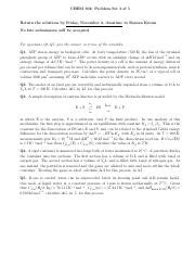 ProblemSet 3 Pdf CHEM 304 Problem Set 3 Of 5 Return The Solutions By