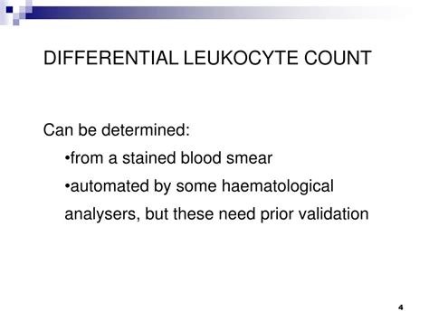 PPT Leukocyte Total And Differential Count PowerPoint Presentation