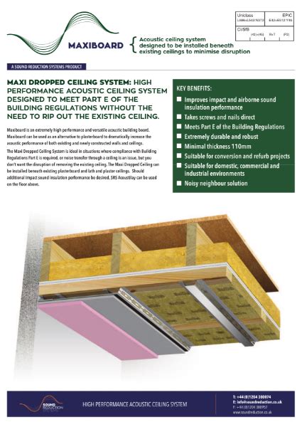 SRS Maxi Dropped Ceiling Data Sheet NBS Source