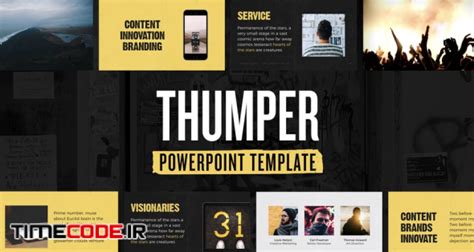 دانلود قالب پاورپوینت پرزنتیشن Thumper Powerpoint Presentation Template تایم کد