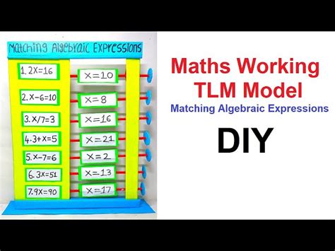 Maths Working Model TLM 3d Algebraic Expressions Matching