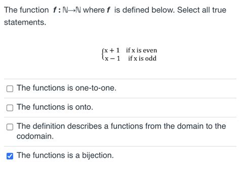 solved the function f n→n where f is defined below select