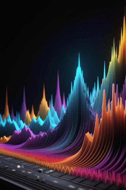 Premium Photo Colorful 3d Audio Spectrum Visualization Vertical Composition