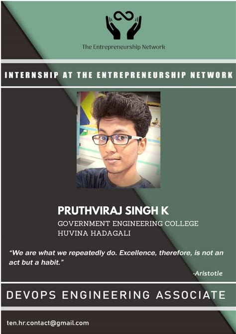 Pruthviraj Singh K On Linkedin Ten Teninternship Internship Devops