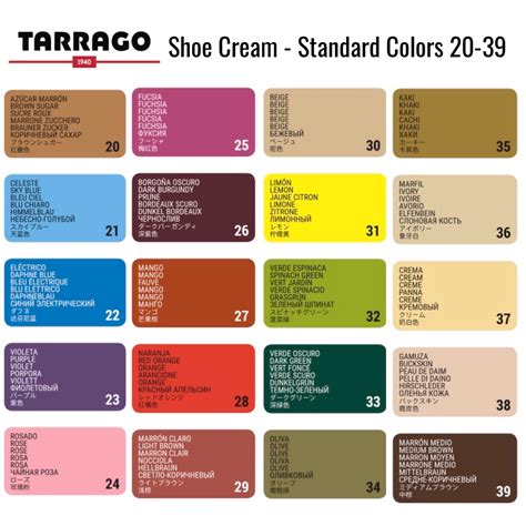 Leather Care Tarrago Shoe Cream Standard Colors 0 59 Mzz T