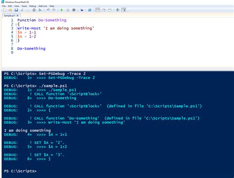 tracing your way through a complex powershell script using set psdebug