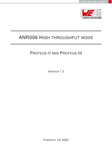 Pdf Proteus Ii And Proteus Iii€¦ · Amber Header Is 0x01 Rf Header Type Data Meaning That