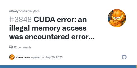 Cuda Error An Illegal Memory Access Was Encountered Error When