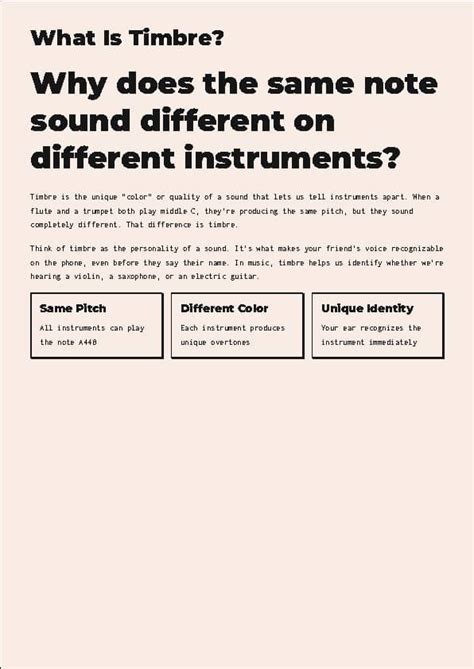 Instrumentation And Timbre How Sound Color Shapes Music Music Workbook