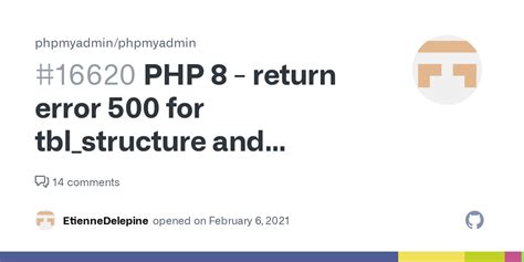 Php 8 Return Error 500 For Tblstructure And Tbltracking · Issue