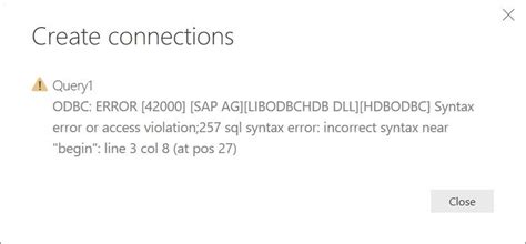 Solved Odbc Error 42000 Sap Ag Libodbchdc Dll Hdbod Microsoft Fabric Community