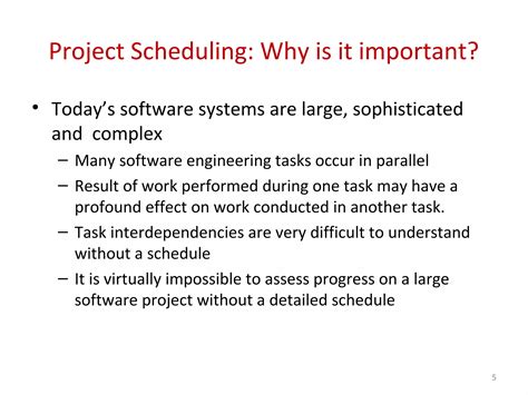 software engineering project scheduling ppt