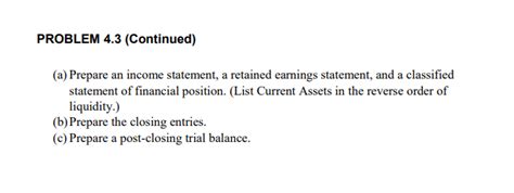 Solved Chapter 4 Completing The Accounting Cycle Problem