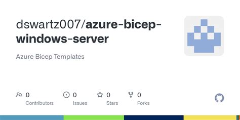 Github Dswartz007azure Bicep Windows Server Azure Bicep Templates