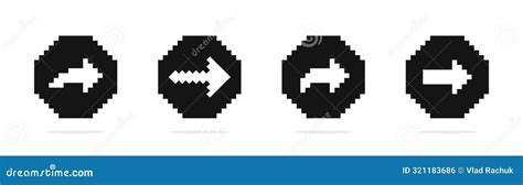 Pixel Arrows 8 Bit Pixel Arrows Arrow Pixel Art Vector Pixelart