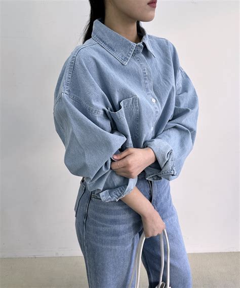 클로슈 [무료배송] 바우 캣 브러쉬 워싱 하이웨스트 와이드 데님 팬츠