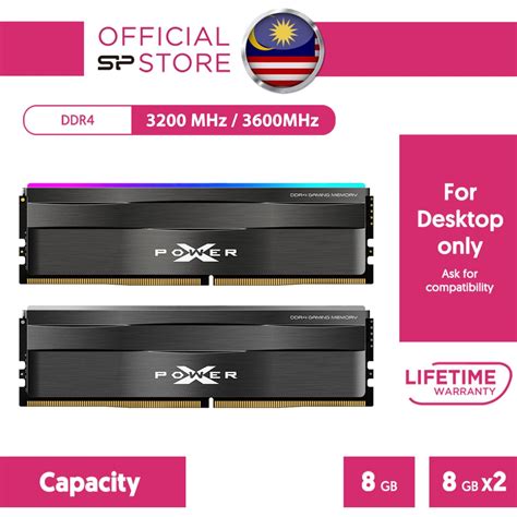 Silicon Power Rgb Ddr4 Desktop Ram Memory 8gb 8gbx2 16gbx2 3200 3600mhz U Dimm Xpower Zenith