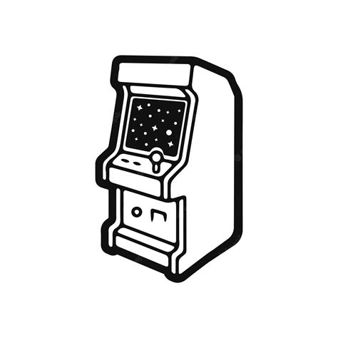 Premium Vector Vintage Retro Arcade Game Machine Vector Design Illustration