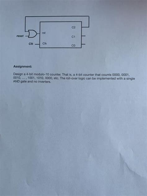 Solved A Simple N Bit Counter Will Reset Such That All Bits