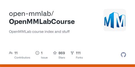 Github Open Mmlab Openmmlabcourse Openmmlab Course Index And Materials
