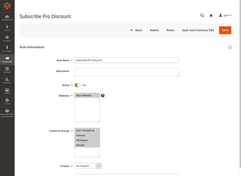 Magento 2 Integration Subscription Discount Subscribe Pro Documentation