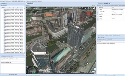 3dcitydb webclient showcased by cesium virtual globe chair of