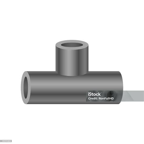 Pvc 플라스틱 파이프 피팅 벡터 아이콘 디자인은 흰색 배경에 격리되어 있습니다 3가지 개체에 대한 스톡 벡터 아트 및 기타 이미지 3가지 개체 거리 건설 산업