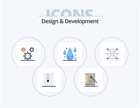 Design And Development Flat Icon Pack 5 Icon Design Design Coding