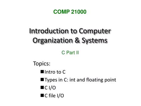 Ppt Introduction To Computer Organization And Systems Powerpoint