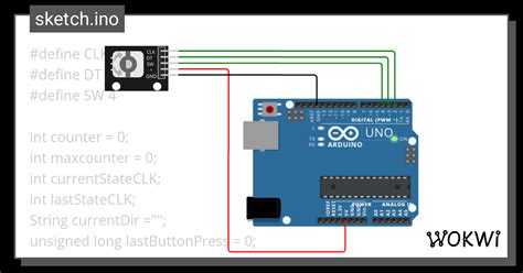 Rotatary Encoder Wokwi ESP32 STM32 Arduino Simulator