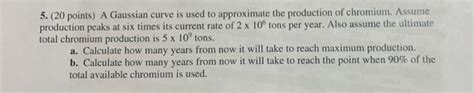 Solved Points A Gaussian Curve Is Used To Chegg