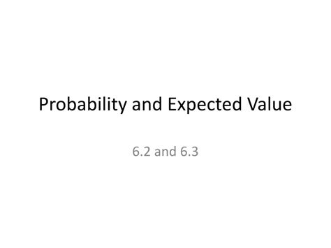 PPT Probability And Expected Value PowerPoint Presentation Free Download ID 9170875