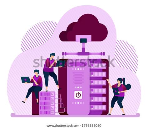 Vector Illustration Database Management System Data Stock Vector Royalty Free 1798883050