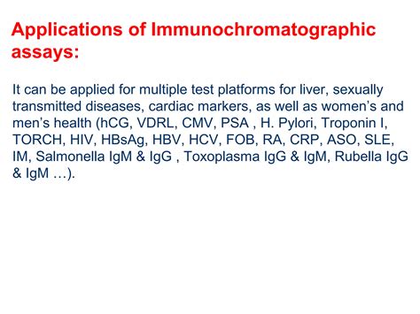 Immunochromatographic Assays Ppt