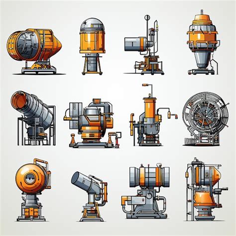 Premium Ai Image Bundle Of Engineering Set Icons