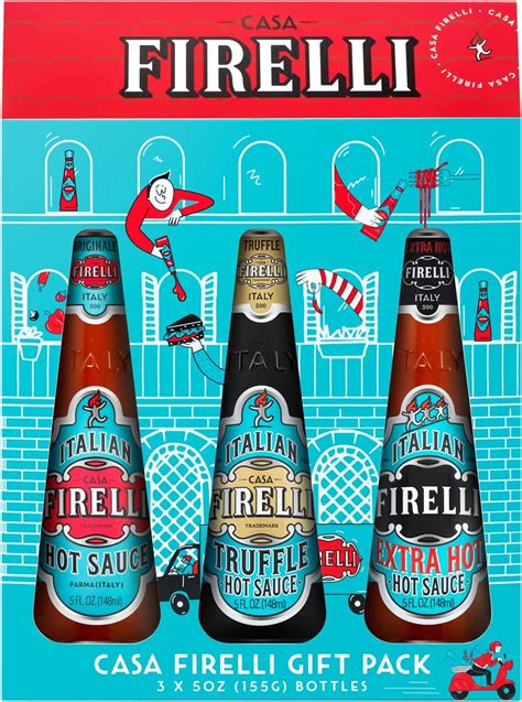 Casa Firelli Italian Hot Sauce Variety T Pack 1x Original 1x Extra Hot And 1x Truffle Infused