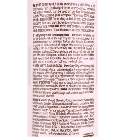 Pure Curly Girly Curl Primer 200ml The Hair Hub