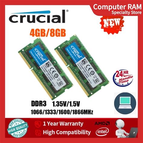 【fast Shipping】crucial 4gb8gb Ddr3ddr3l Notebook Memory Ram Sodimm