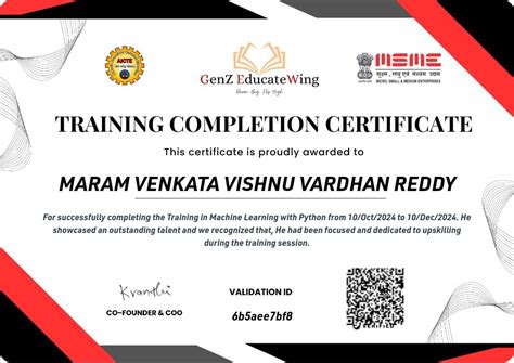 Machinelearning Python Ai Certification Genzeducatewing