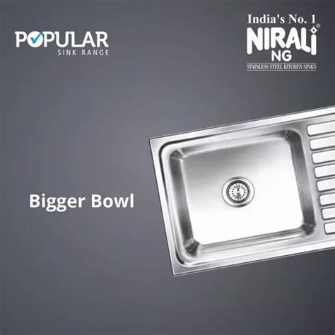 Nirali Stainless Steel Kitchen Sink With Drainboard At Rs 8066