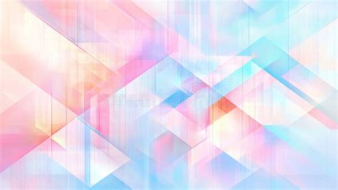 Abstract Pastel Geometric Pattern With Soft Colors And Overlapping Shapes Stock Illustration