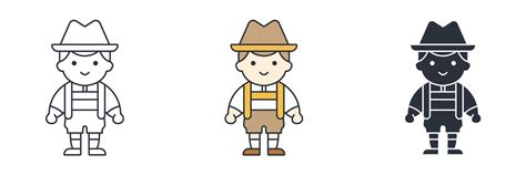 Bavarian Yodeler Traditional Costumes Of Bavaria Icon Symbol