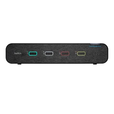 Universal Secure KVM Switch 4 Port Dual Head W CAC Belkin US