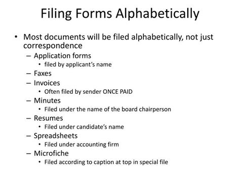 Ppt Alphabetic Filing Procedures Powerpoint Presentation Id 1651188