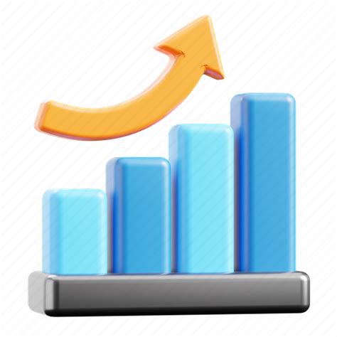 Growth Chart Graph Bar Chart Arrow Up Statistics 3d Illustration Download On Iconfinder